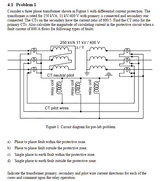 4.1 Problem 1: Consider a three-phase transformer shown in Figure 1 ...