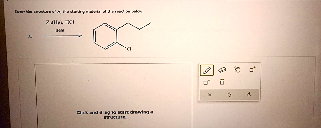 Draw the structure of A, the starting material of the reaction below ...