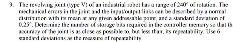 The revolving joint (type of an industrial robot) has a range of 240 ...