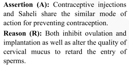 assertion a contraceptive injections and saheli share the similar mode ...
