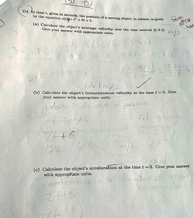 SOLVED: Find a, b, and c and explain them all please. a) Calculate the object's displacement ...