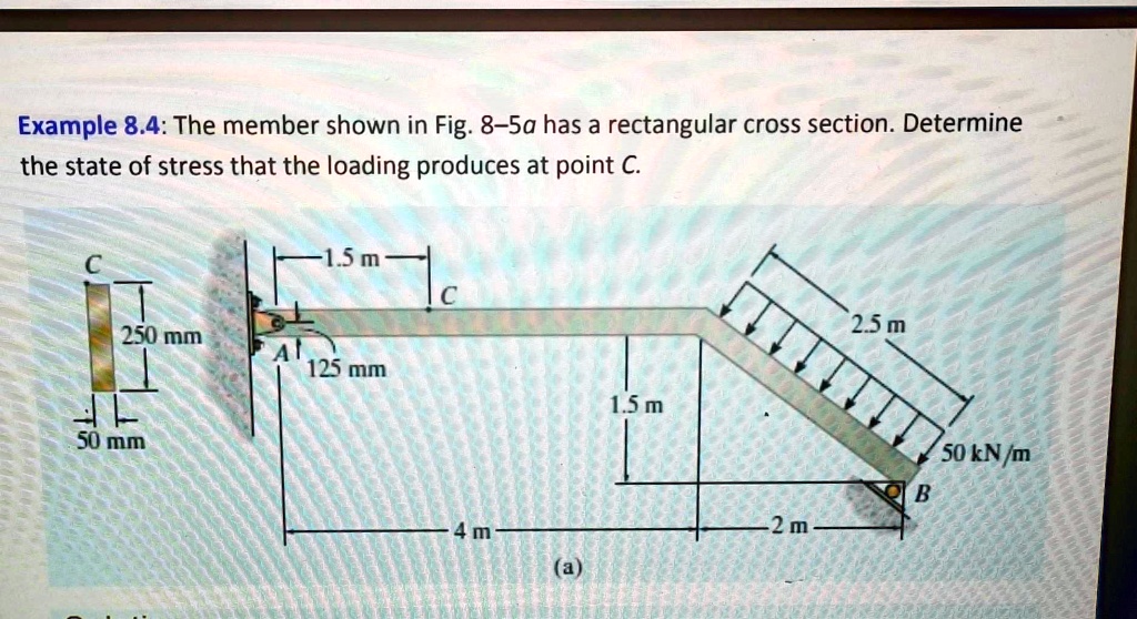 Example 8.4: The member shown in Fig. 8-5a has a rectangular cross ...