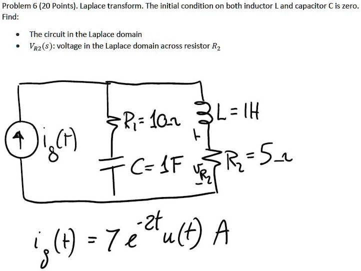 Problem 6 (20 Points). Laplace transform. The initial condition on both ...