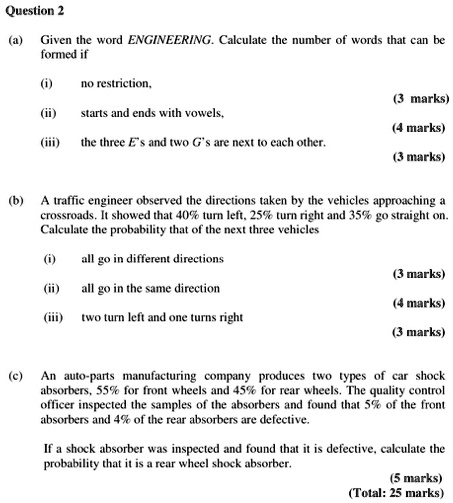Given the word ENGINEERING. Calculate the number of words that can be ...