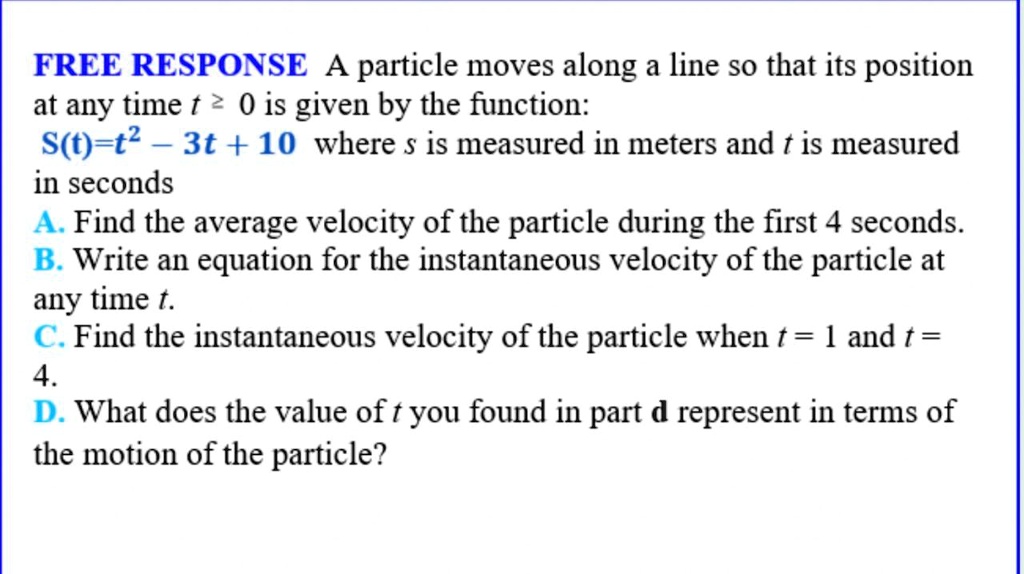 Instantaneous Speed Velocity Equations Of Motion