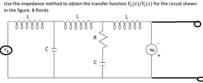 Use the impedance method to obtain the transfer function Vo(s)/Vs(s ...