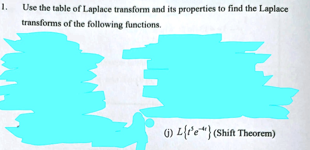 use the table of laplace transform and its properties to find the laplace j41 jo suojsuej ...