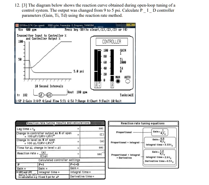 SOLVED: 12. [3] The diagram below shows the reaction curve obtained ...