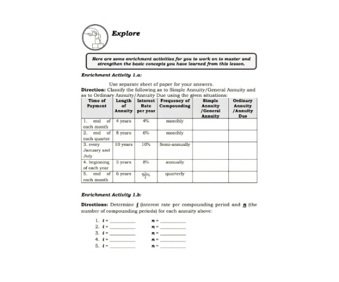 Explore Here are some enrichment activities for you to work on to ...