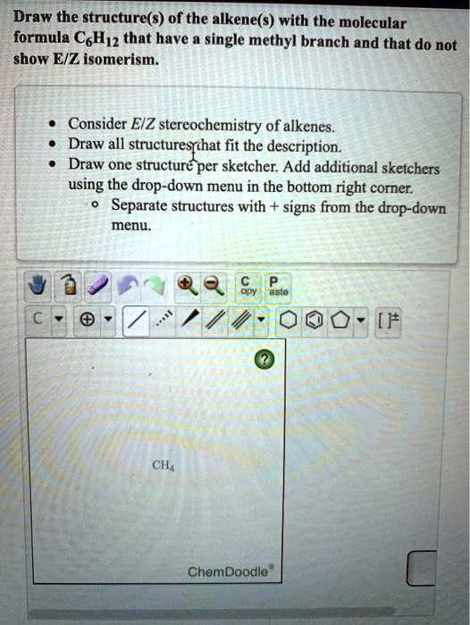 SOLVED:Draw the structure(s) of the alkene(s) with the molecular ...