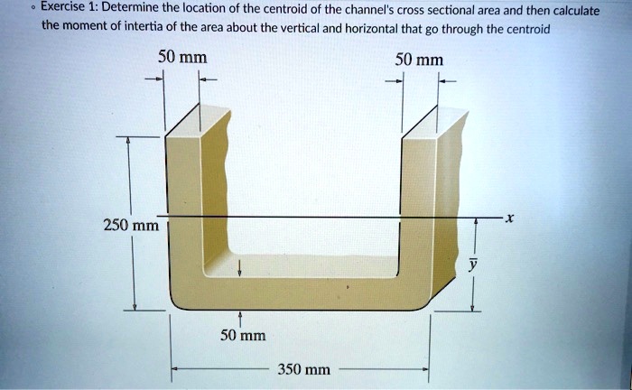 Exercise 1: Determine the location of the centroid of the channel's ...