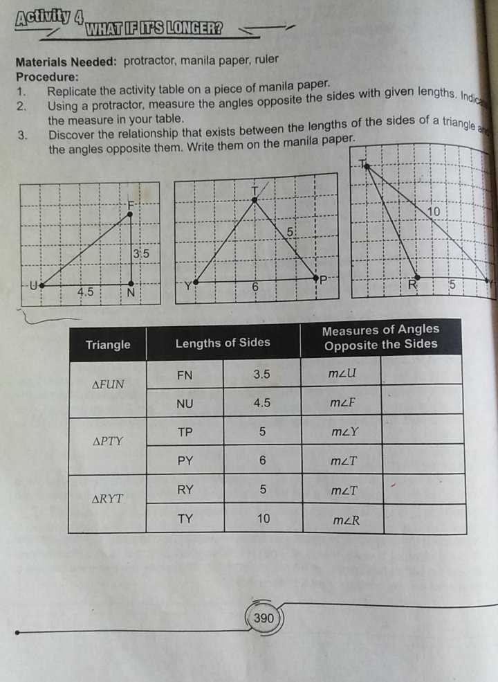 acotlution 4 materials needed protractor manila paper ruler procedure 1 ...