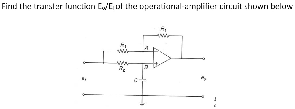 SOLVED: Find the transfer function Eo/Ei of the operational amplifier circuit shown below: MN M M Rz