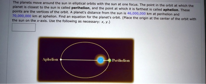 SOLVED: The planets move around the sun in elliptical orbits with the ...