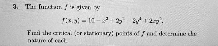 SOLVED: The function f is given by f(t,y) =10 - r? + 2y2 2y' + 2cy ...