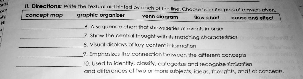 SOLVED: Please answer, thank you. ILDirections: Write the textual aid ...