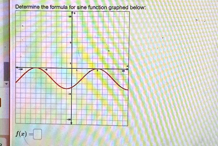 SOLVED: Determine the formula for sine function graphed below ...