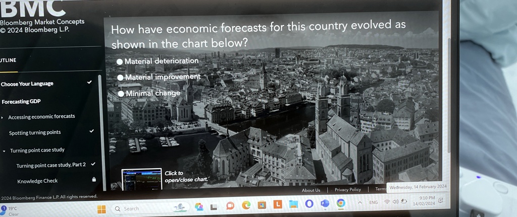 SOLVED: Bloomberg Market Concepts (c) 2024 Bloomberg L.P. How have ...