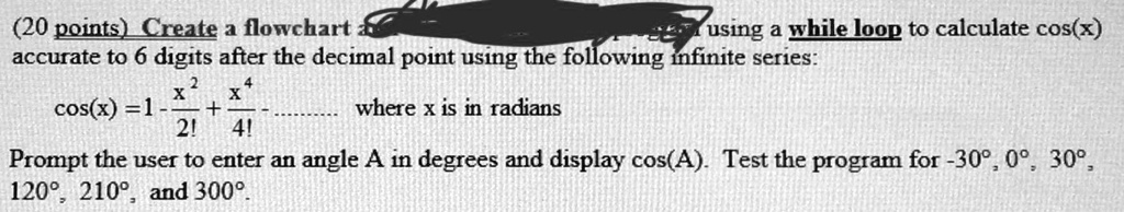 SOLVED: Please create a heavily detailed flowchart. 20 points: Create a ...