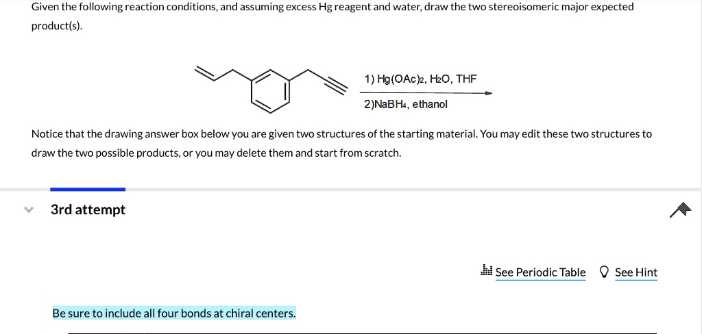 Solved Given The Following Reaction Conditions And Assuming Excess Hg