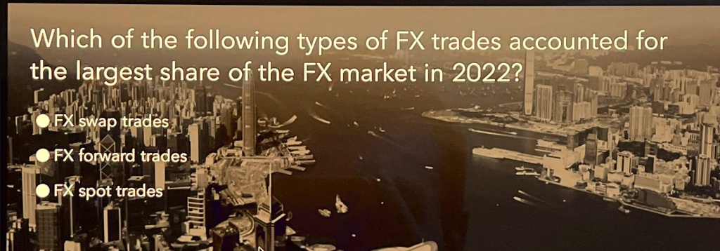 Which of the following types of FX trades accounted for the largest ...