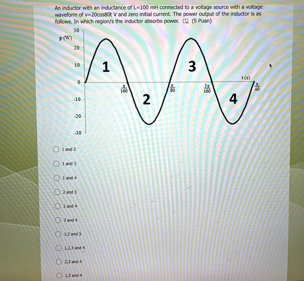 Solved Texts An Inductor With An Inductance Of L 100 Mh Is Connected To A Voltage Source