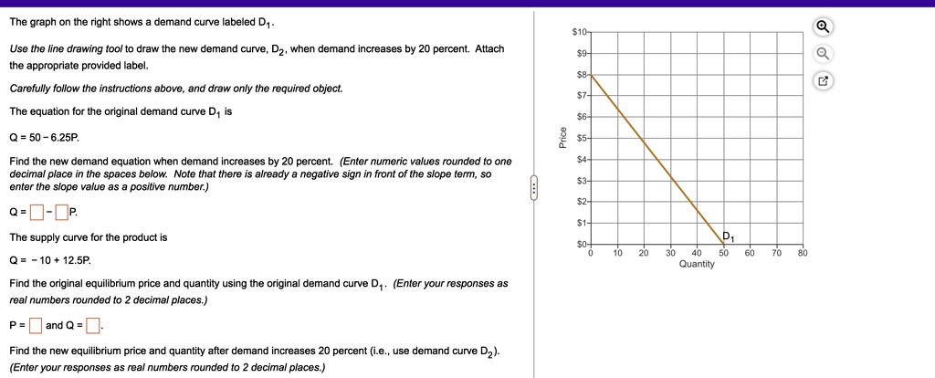 the graph on the right shows demand curve labeled d1 uso tho line ...