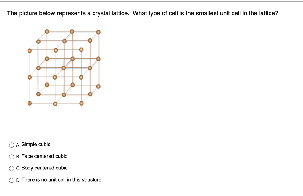 SOLVED: The picture below represents a crystal lattice. What type of ...