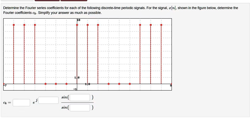 Determine The Fourier Series Coefficients For Each Of The Following Discrete Time Periodic