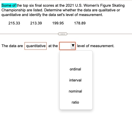 SOLVED: Some of the top six final scores at the 2021 U.S. Women's ...