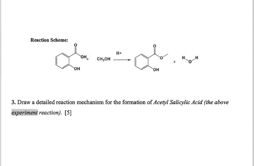SOLVED: Reaction Scheme: CH3OH 3. Draw a detailed reaction mechanism ...