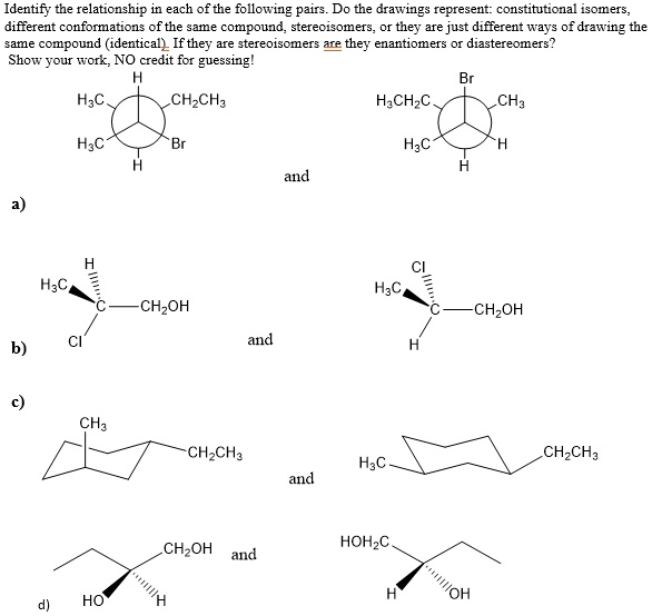 SOLVED: Identify the relationship each of the following pairs of ...