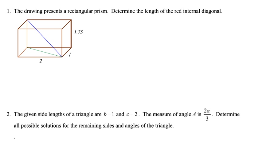 the drawing presents rectangular prism determine the length of the red ...