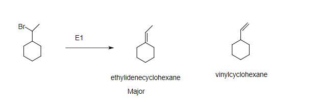 SOLVED: Predict the products of E1 elimination for the compound below ...