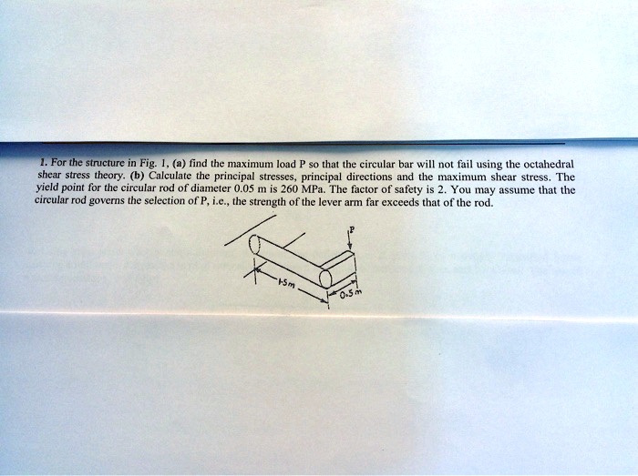 For the structure in Fig. 1, find the maximum load P so that the ...