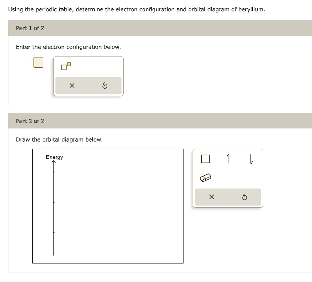 Using the periodic table, determine the electron configuration and ...