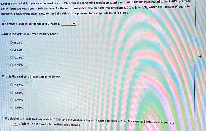 SOLVED: Texts: 06 1) inflation and interest rates /9 Suppose the real ...