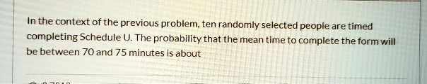 SOLVED: In the context of the previous problem, ten randomly selected ...
