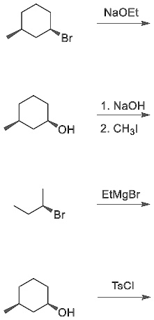 draw the product for each sn2 reaction draw stereochemistry of products ...