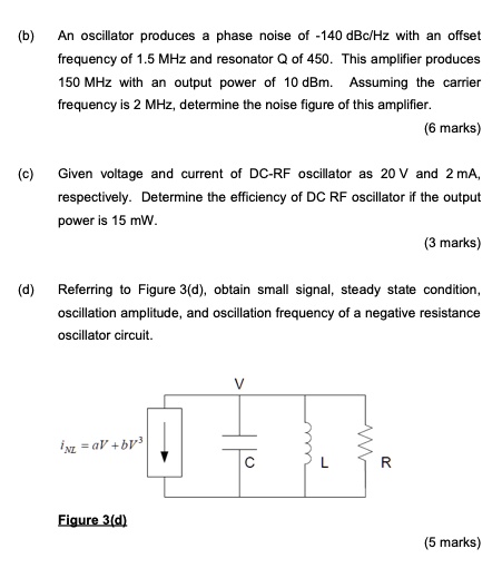 SOLVED: (b) An oscillator produces a phase noise of -140 dBc/Hz with an offset frequency of 1.5 ...