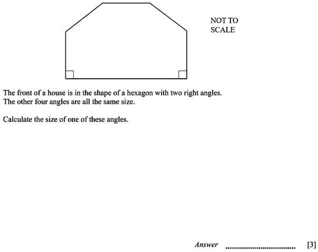 SOLVED: NOT TO SCALE The " front of a house is in the shape of hexagon ...