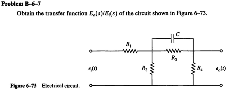 Problem B-6-7 Obtain the transfer function Eo(s)/Ei(s) of the circuit ...