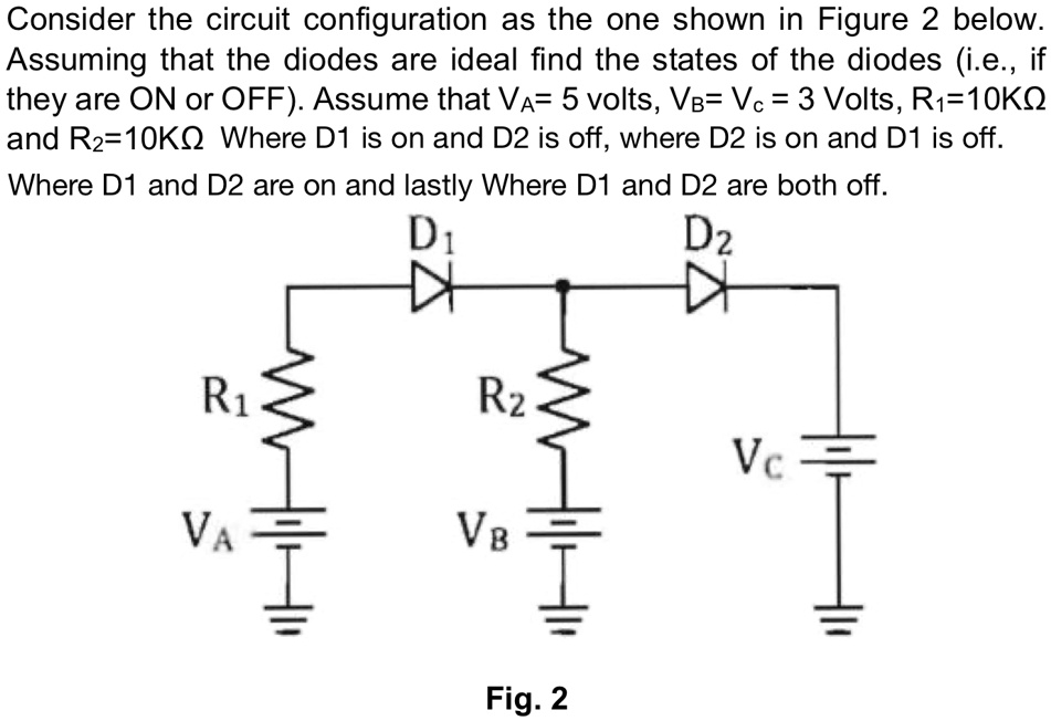 SOLVED: Consider the circuit configuration as the one shown in Figure 2 below. Assuming that the ...