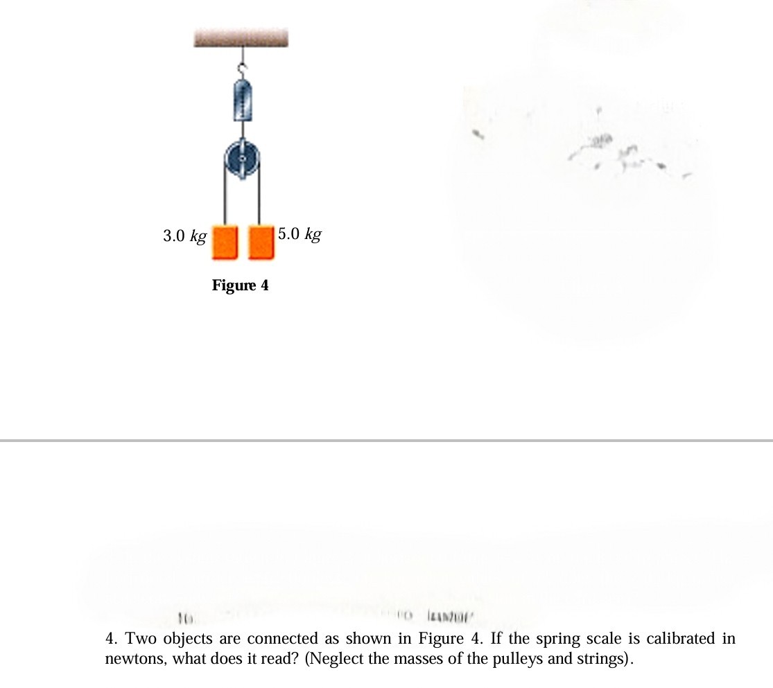 Figure 4 16. 10 ????/10" 4. Two objects are connected as shown in ...