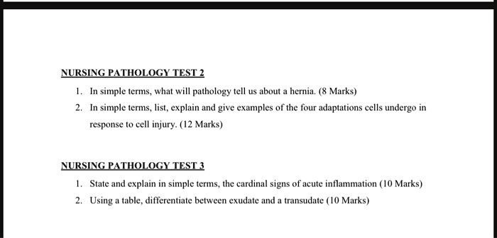 nursing pathologytest2 1 in simple terms what will pathology tell us ...