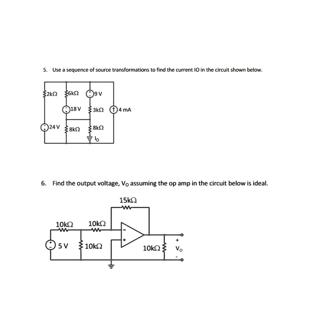 Solved Use A Sequence Of Source Transformations To Find The Current I0 In The Circuit Shown