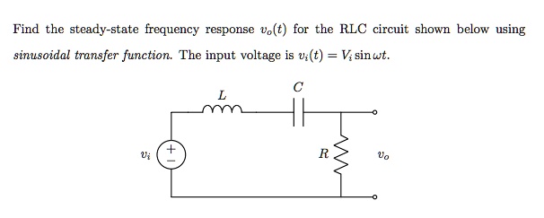 SOLVED: Find the steady-state frequency response o(t) for the RLC ...