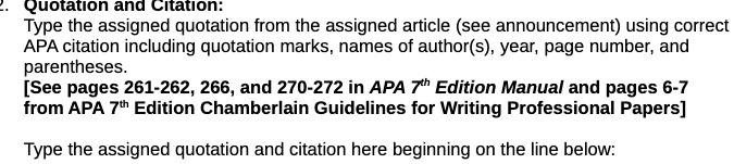 quotation ana cltation type the assigned quotation from the assigned ...
