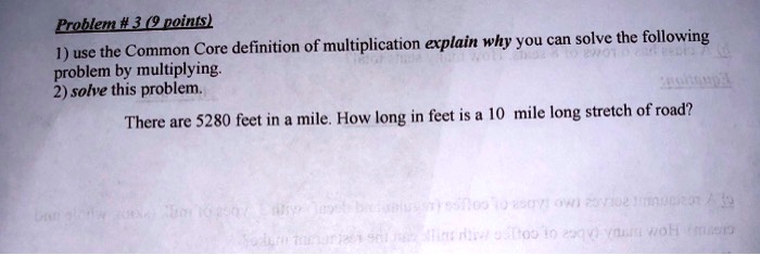 Solved Problem 3 9 Pointsl Common Core Definition Of Multiplication