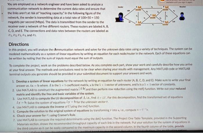 you are employed as a network engineer and have been asked to analyze a ...